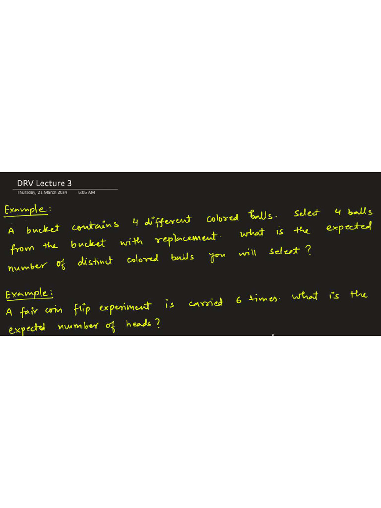 Problems On Expectation of DRV | PDF