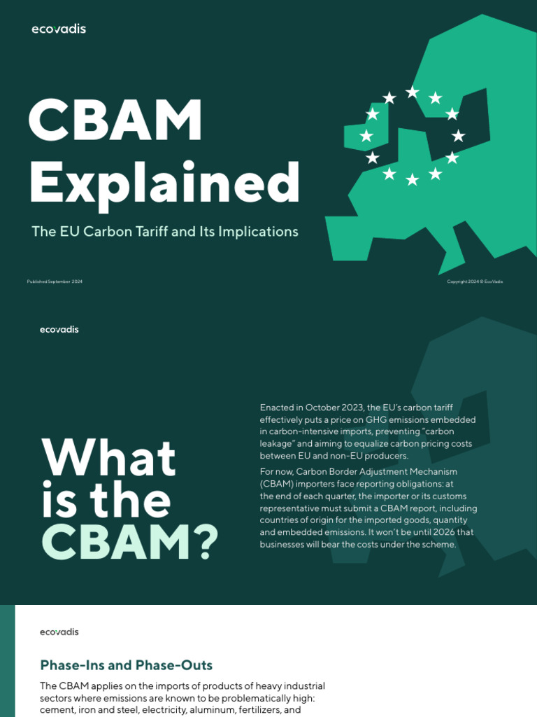 ecovadis-cbam-guide | PDF | Environmental Policy | Climate Change Policy