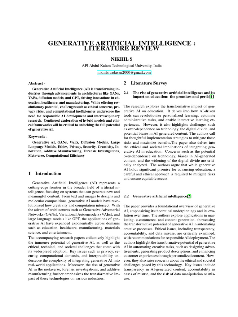 GAI_REVIEW | PDF | Artificial Intelligence | Intelligence (AI) & Semantics