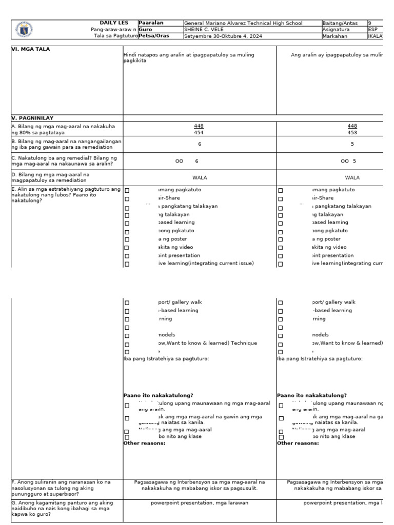 Quarter-3-Esp-Reflection Vele, Sheine C. | PDF