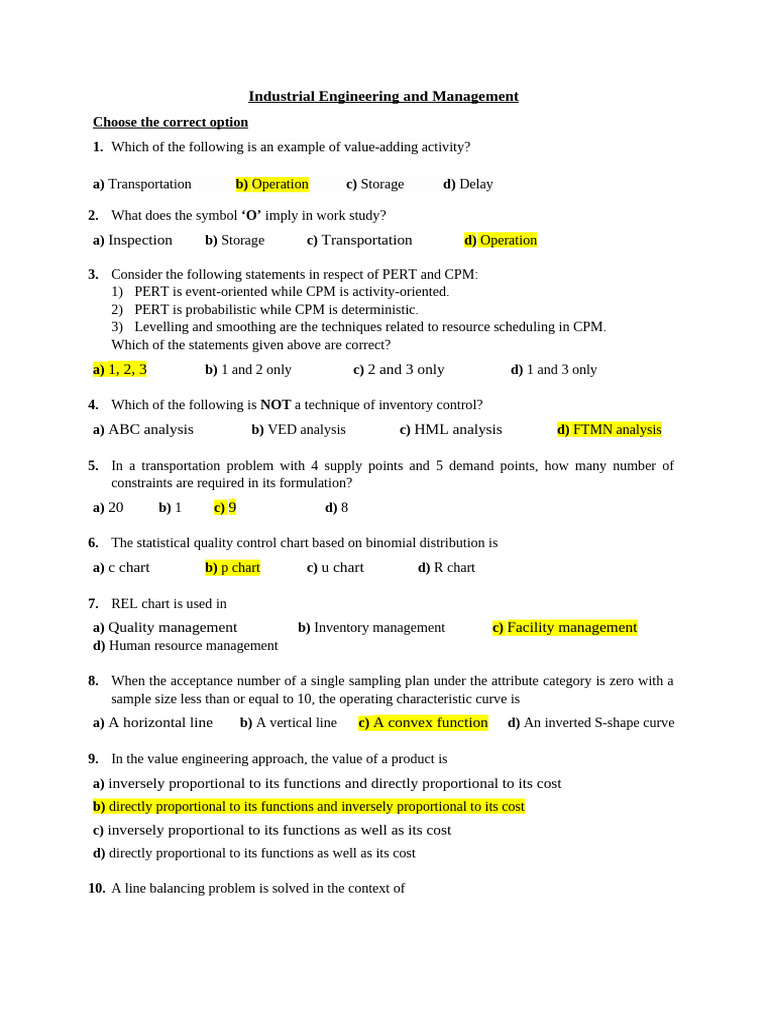 Iem MCQ | PDF