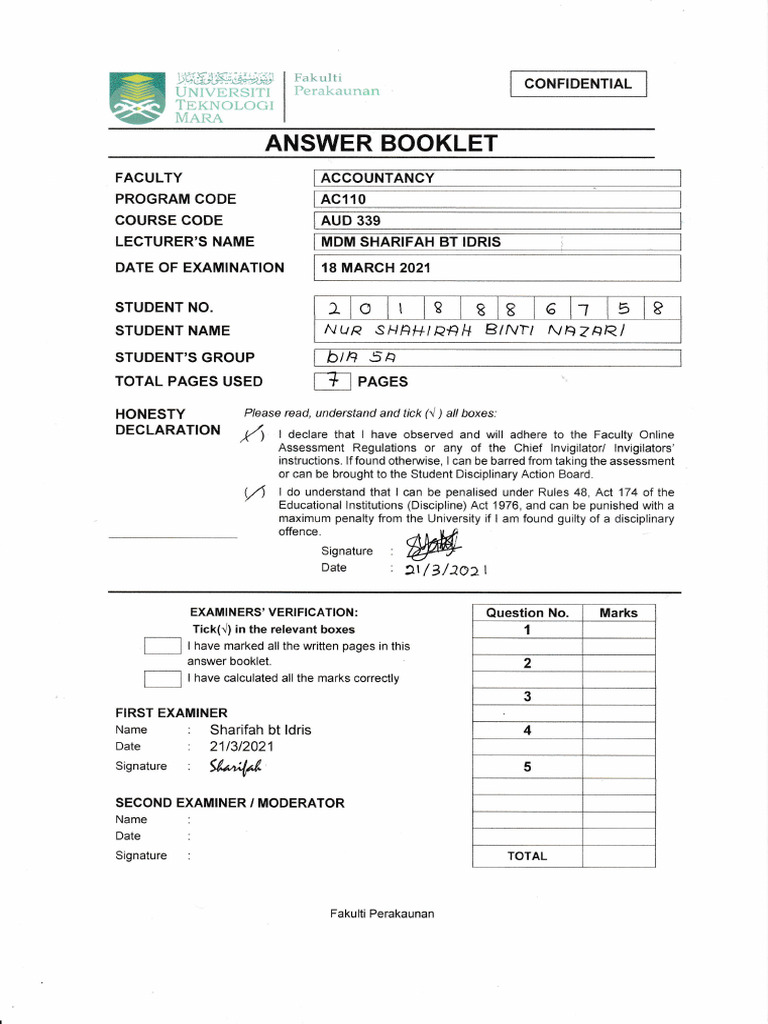 Sup Paper Aud339 Shahirah Nazari | PDF