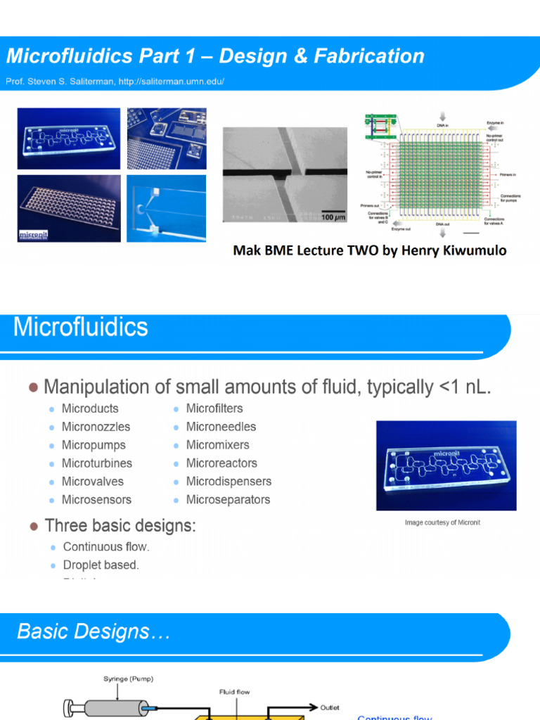 Microfluidic Slides Lectire 2 | PDF