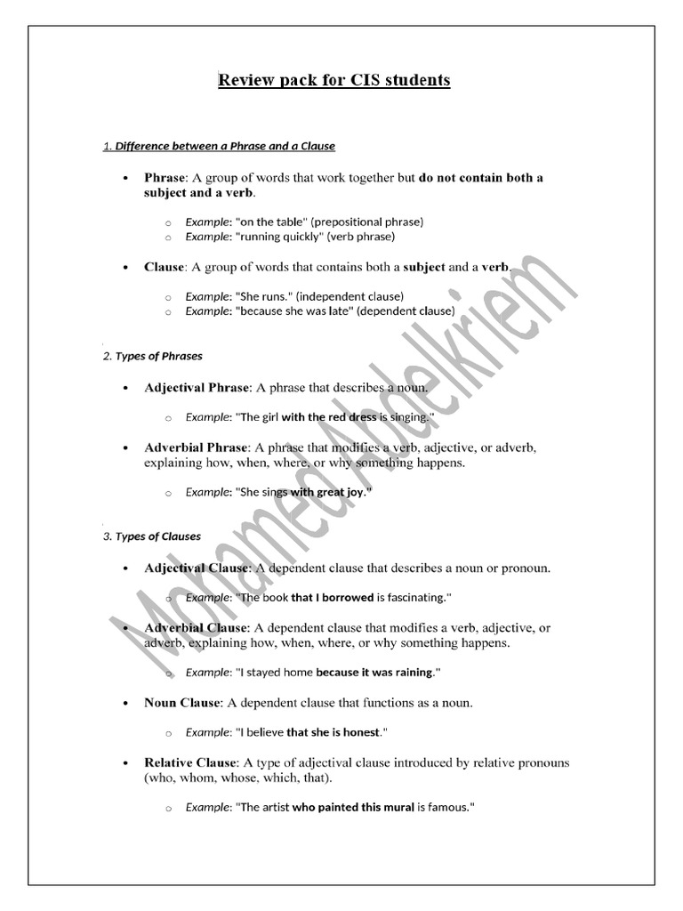 Review Pack For CIS Students | PDF