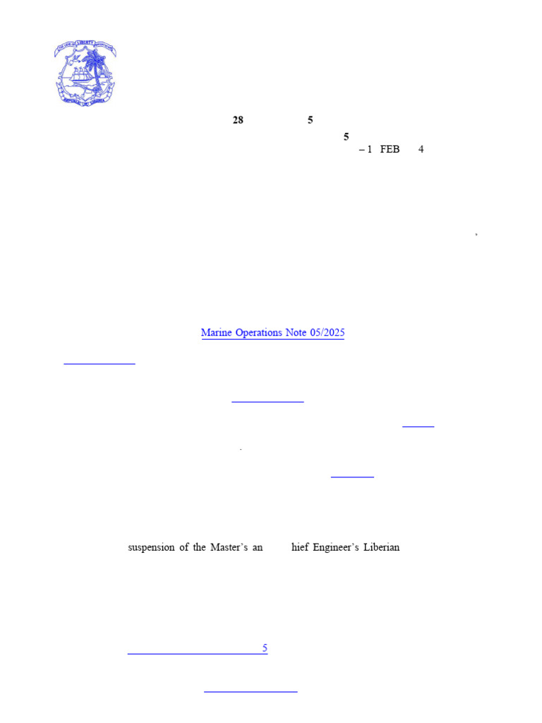 Liberia Flag State Inspection Checklist | PDF | Oil Tanker