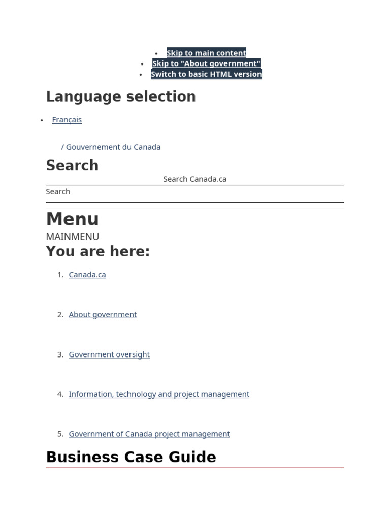 Business Case Guide - Canada | PDF | Project Management | Risk