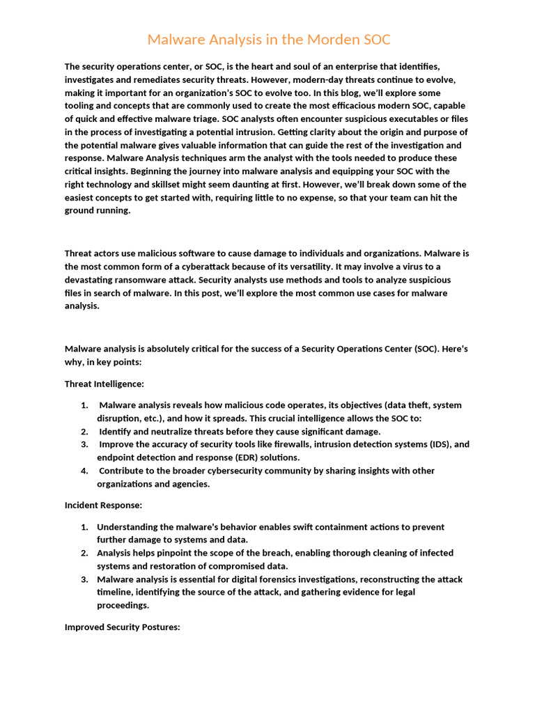 The security operations center | PDF | Security | Computer Security