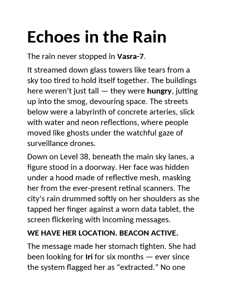 Echoes in the Rain | PDF