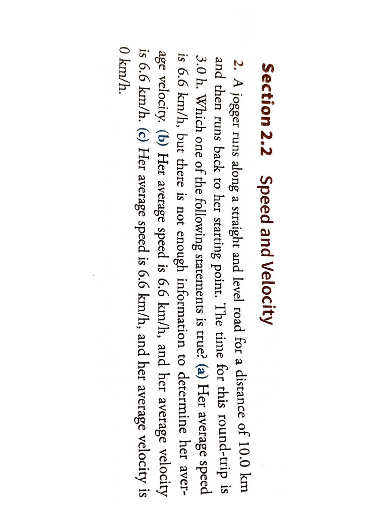 Speed and Velocity | PDF