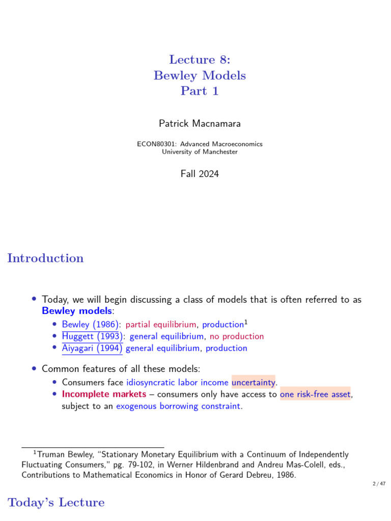 Lecture 08 Handouts | PDF | Microeconomics | Economics