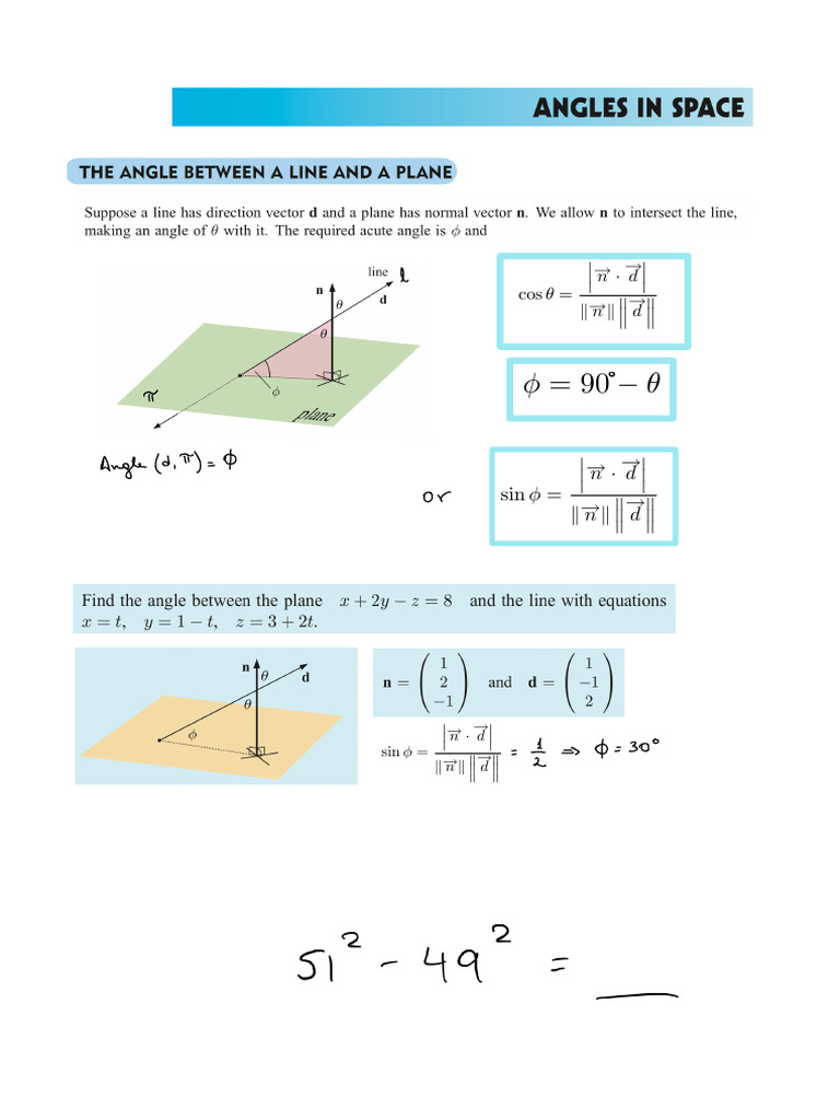 5 Angles in Space | PDF