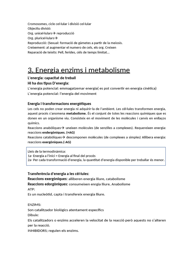 Apunts BIO Bloc 1 | PDF