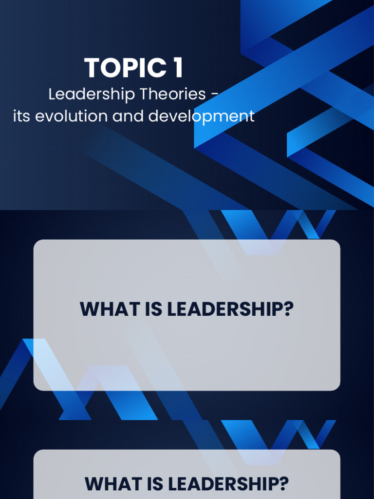 Evolution of Leadership Theories | PDF | Leadership | Transformational ...