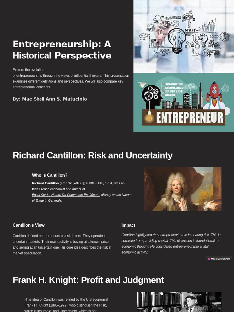 Evolution of Entrepreneurship Insights | PDF | Entrepreneurship ...