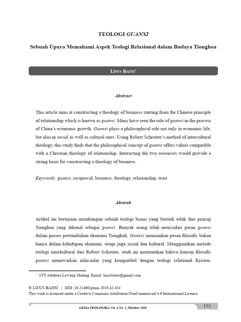 Editorgema,+journal+editor,+02 Linus+Baito Teologi+Guanxi | PDF