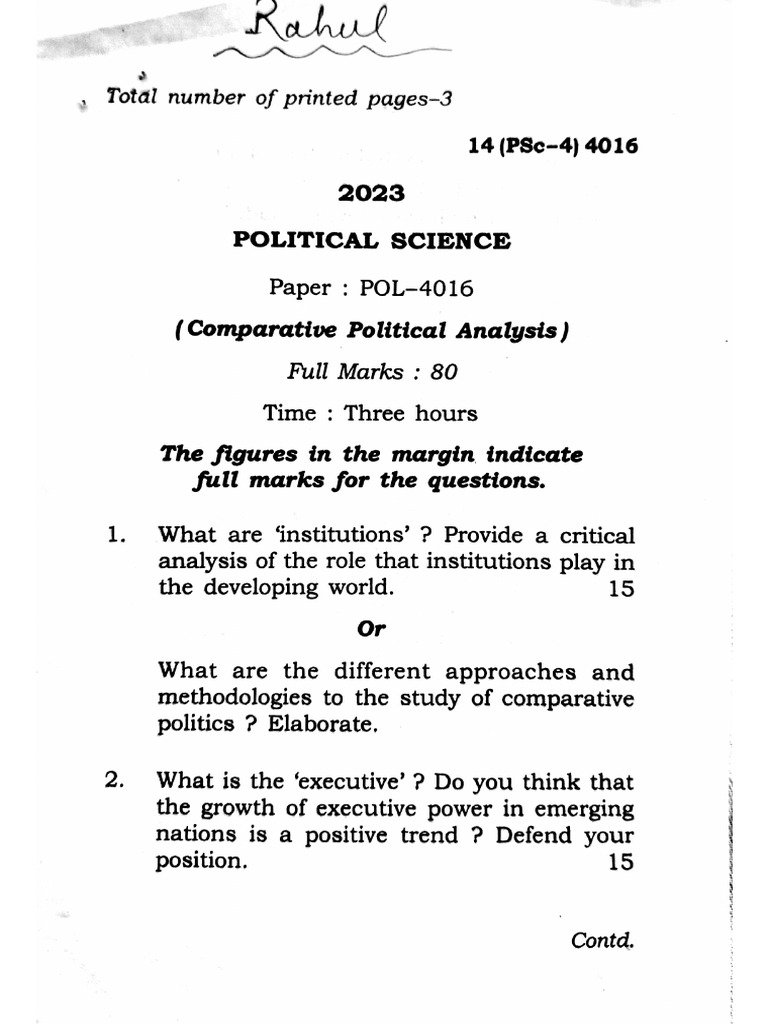 PYQ 4th Sem 2023 | PDF