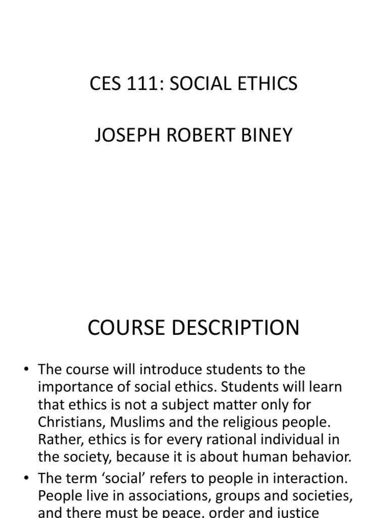 Ethics Notes | PDF | Norm (Social) | Morality