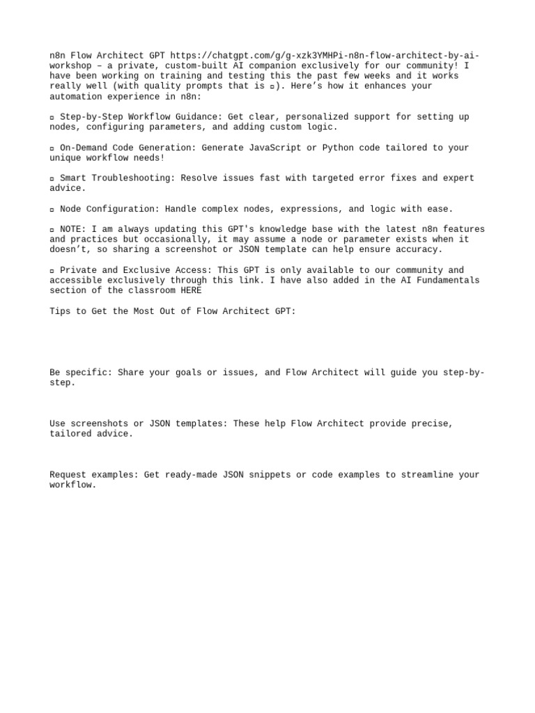 7.n8n Flow Architect GPT! | PDF