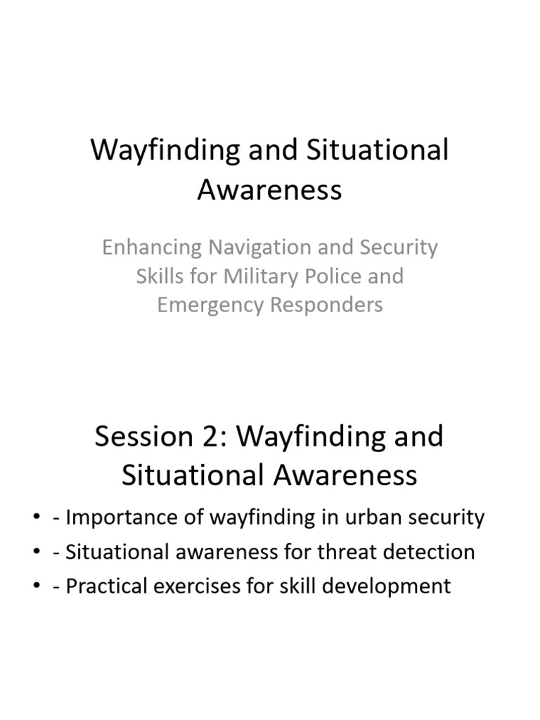Wayfinding and Situational Awareness | PDF