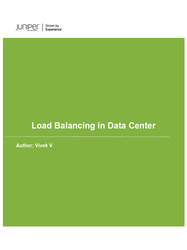 Load Balancing in Data Center | PDF | Internet Protocols | Load ...