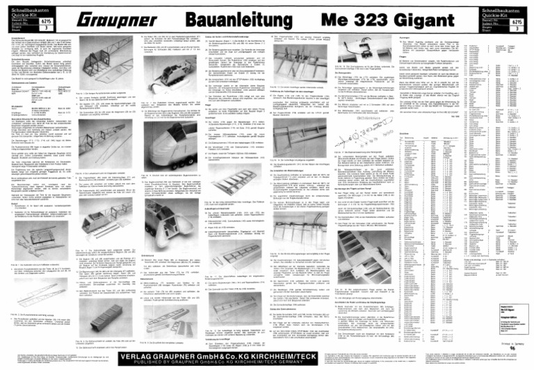 Me 323 Gigant Oz15737 Instructions | PDF