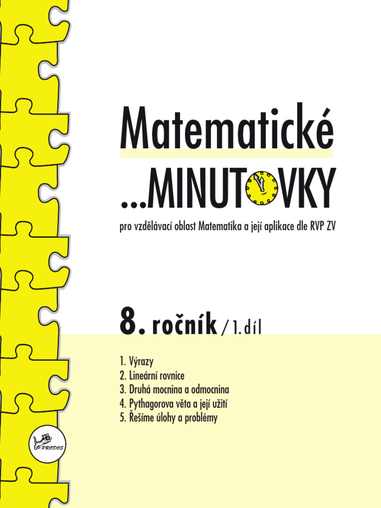 Matematické Minutovky 1 8 TŘ | PDF