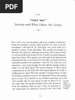 They Say I Say Chapter One | PDF