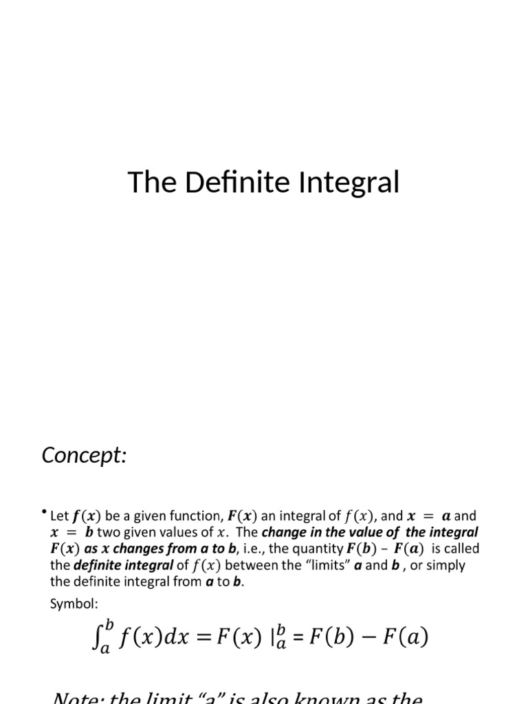 4 5 6 The Definite Integral | PDF