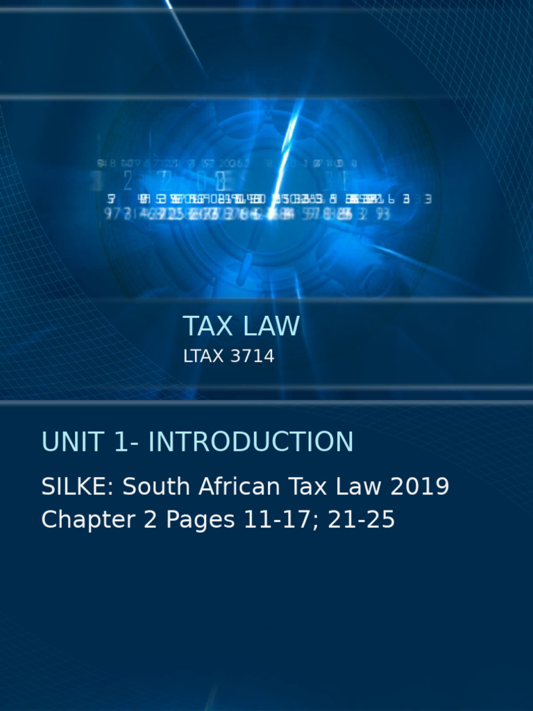 2019 - Tax Law UNIT 1 | PDF | Taxes | Inheritance Tax