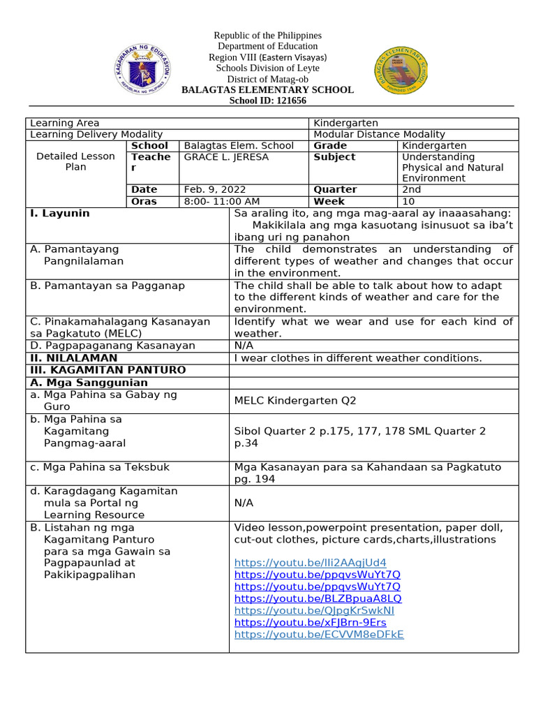1st Cot Myralunakinder | PDF