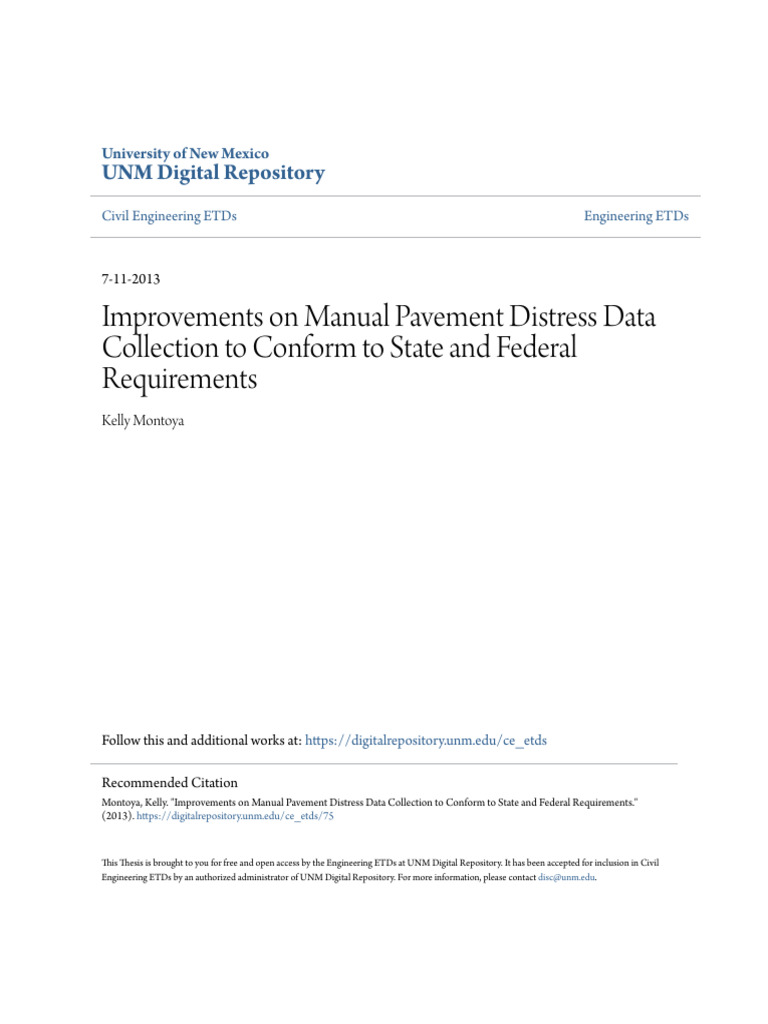 Improvements on Manual Pavement Distress Data Collection to Confo | PDF | Road Surface | Road
