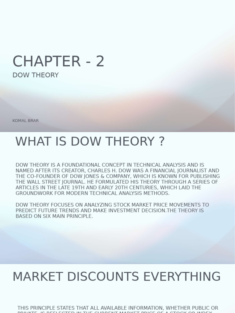 Chapter - 2: Dow Theory | PDF