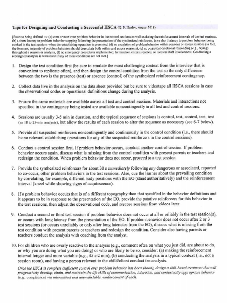 Tips For Designing and Conducting A Successfull IISCA | PDF