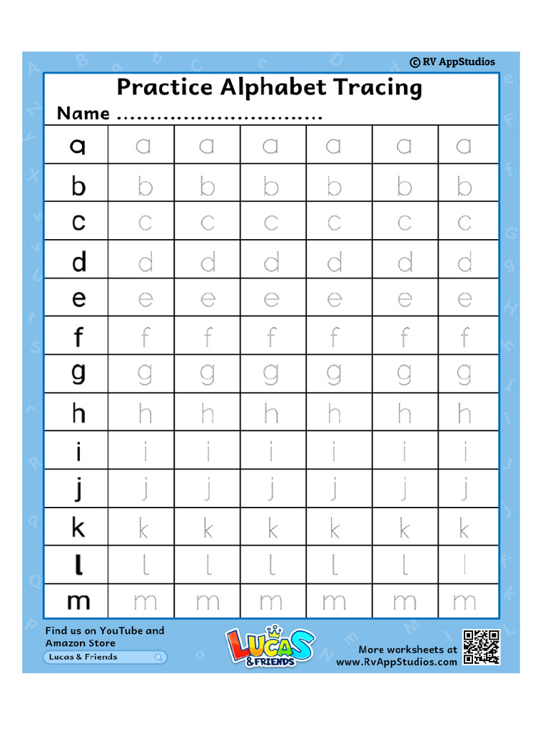 122 Free Printable Worksheets For Kids Practice Alphabet Tracing Small ...