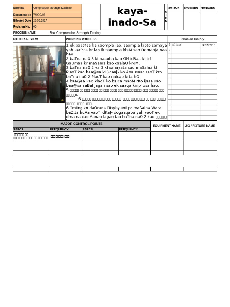 WI-QC-03 CS Testing | PDF