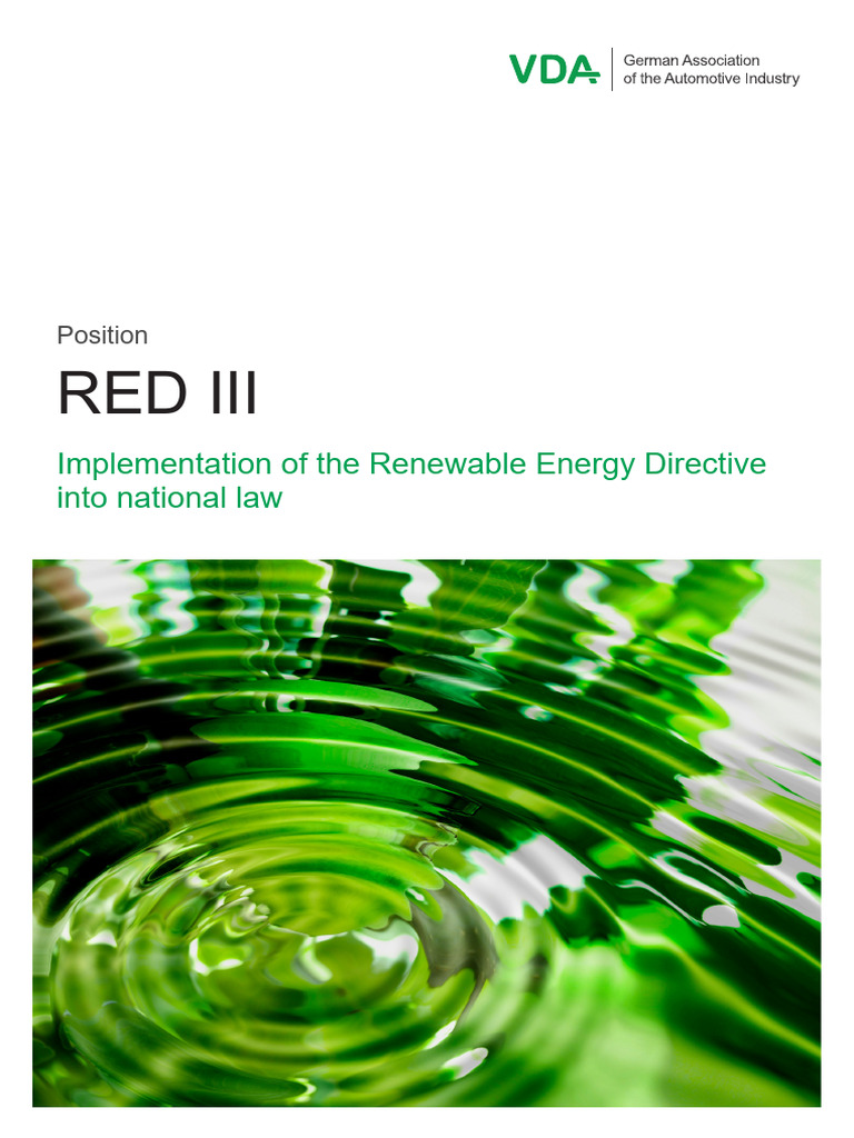 RED III: Renewable Fuels for Transport Emissions | PDF | Renewable ...