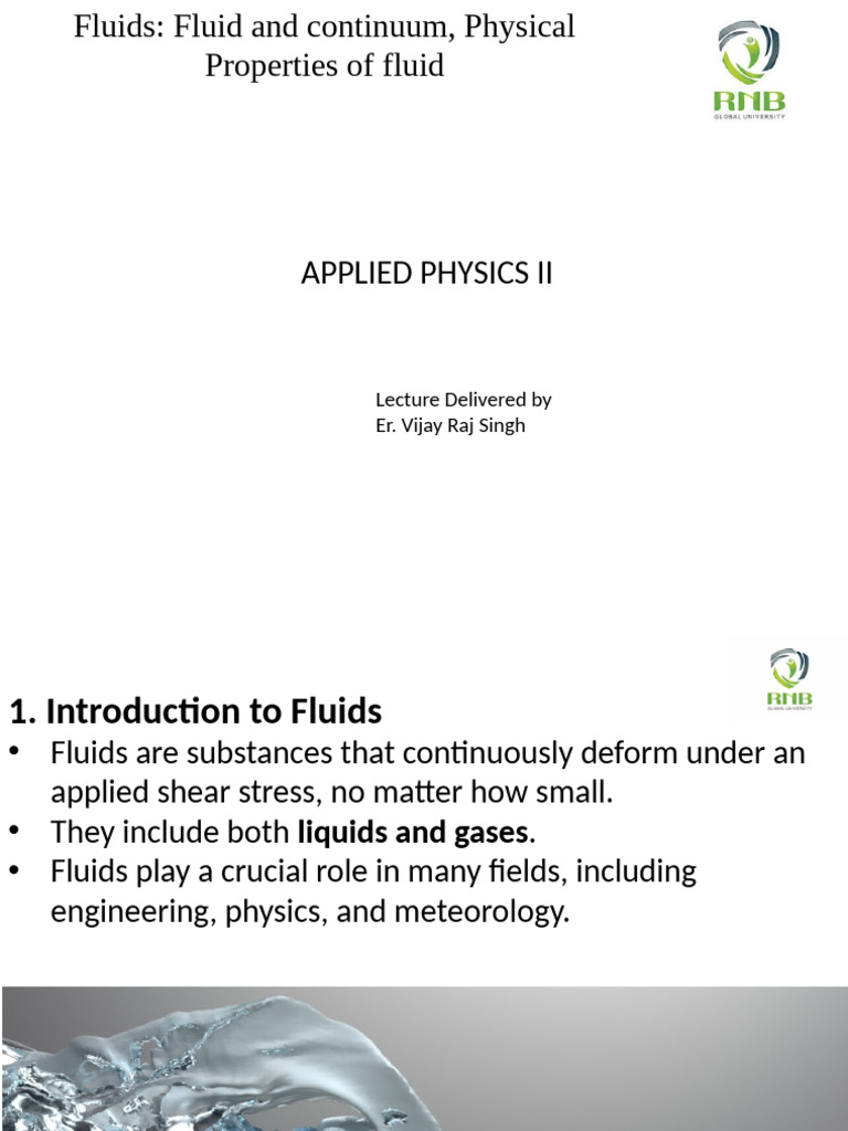 Understanding Fluid Properties in Physics | PDF | Viscosity | Liquids