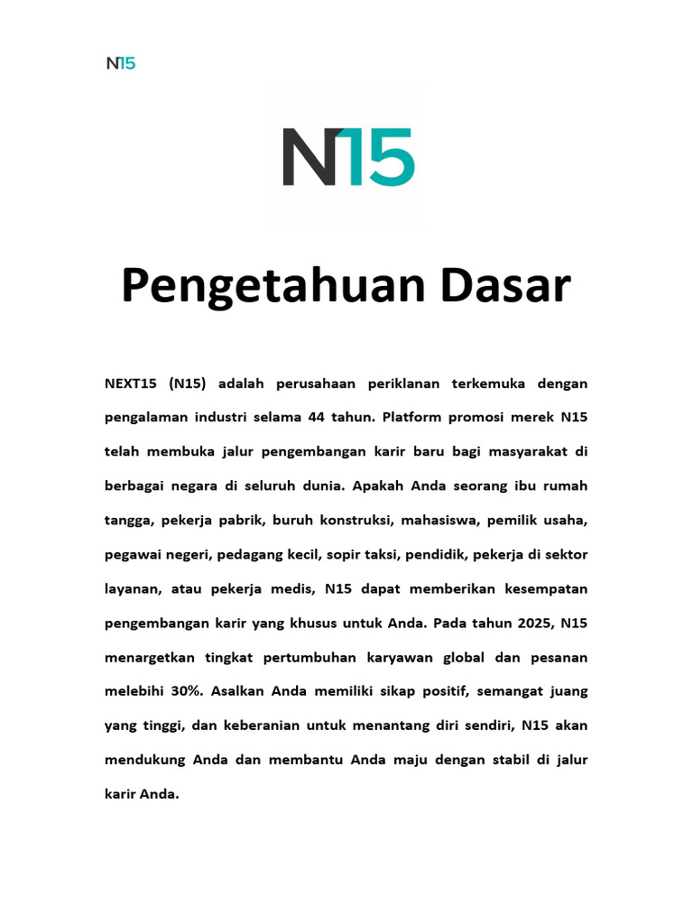 Panduan Karyawan N15 | PDF