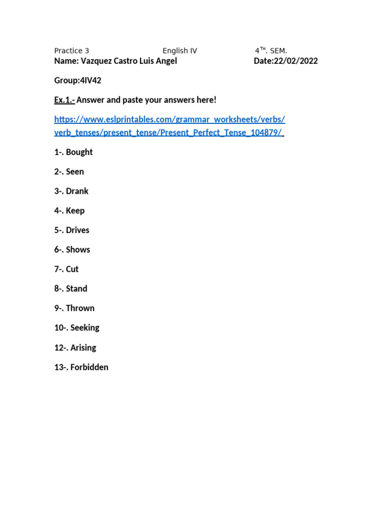 Practice 3 - S3 - IV | PDF