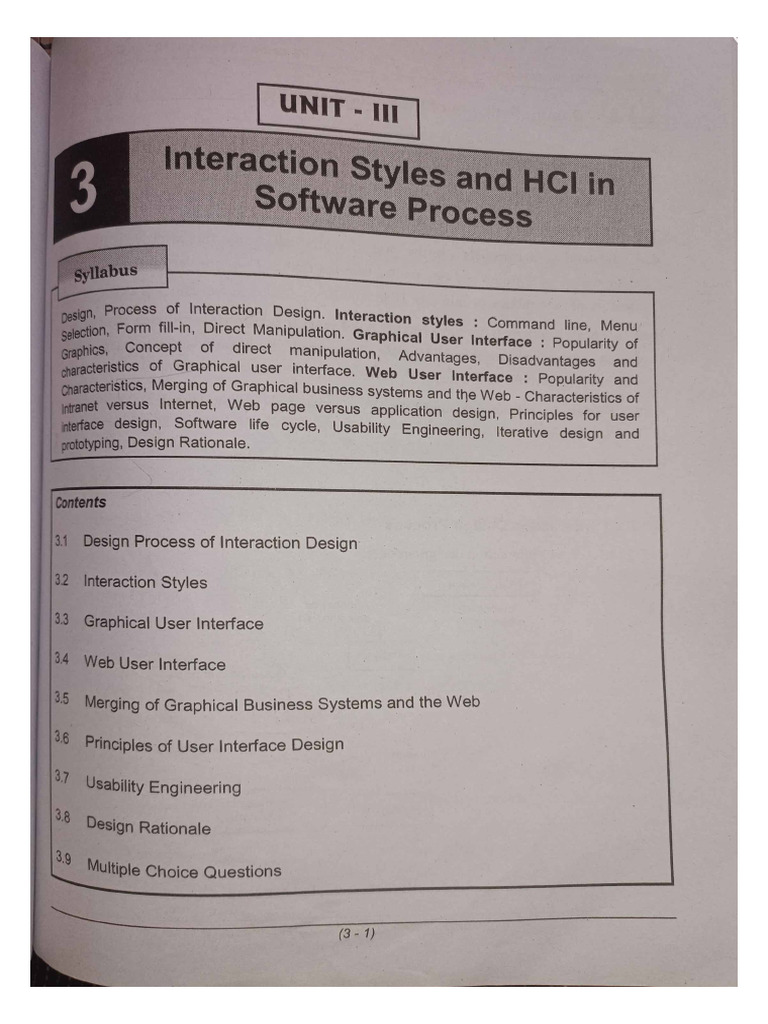 HCI 3rd Unit | PDF