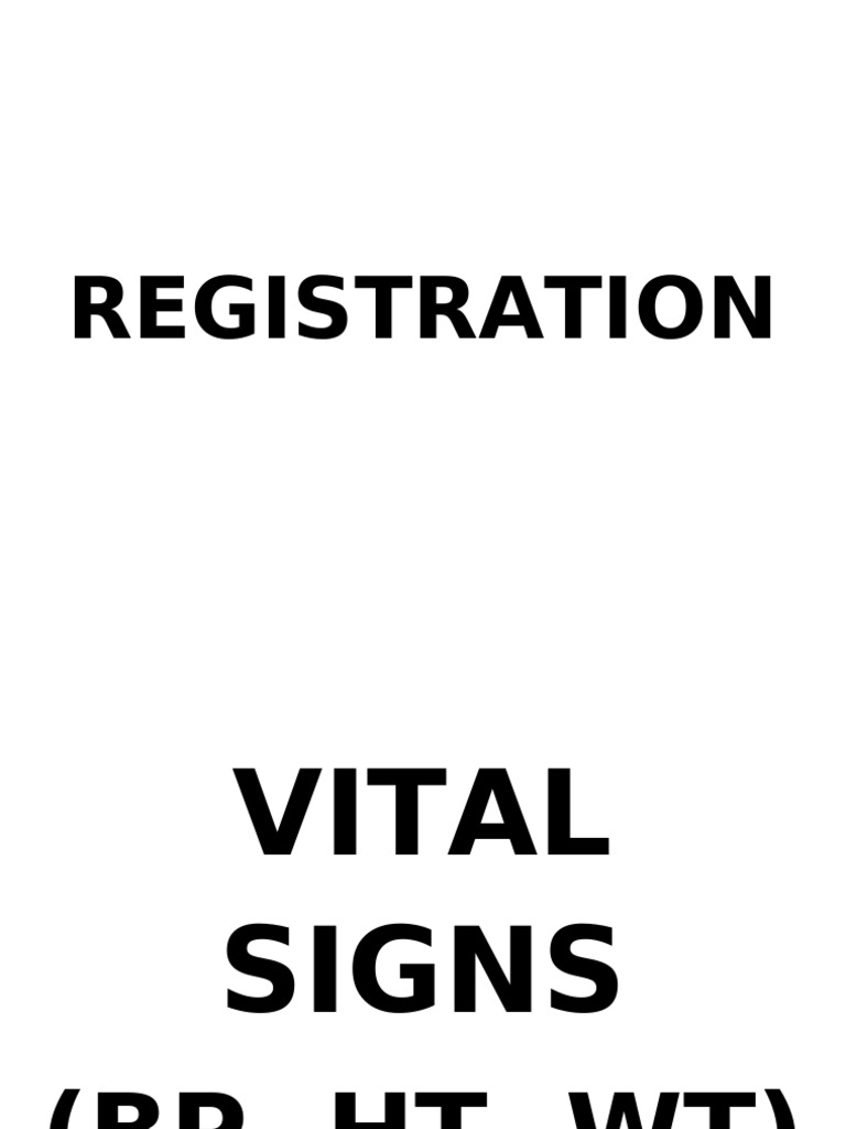Signage Registration Vital Signs Blood Collection Xray Urinalysis ...