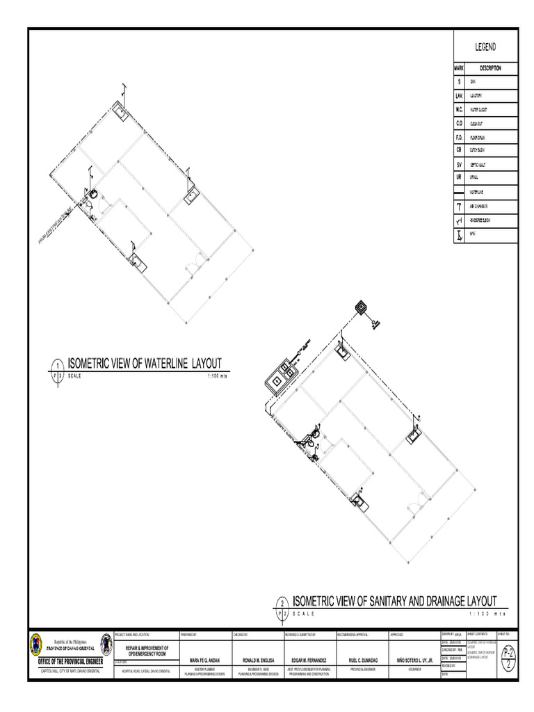Isometric Plumbing Layout for Capitol Hill | PDF | Sanitation | Public ...