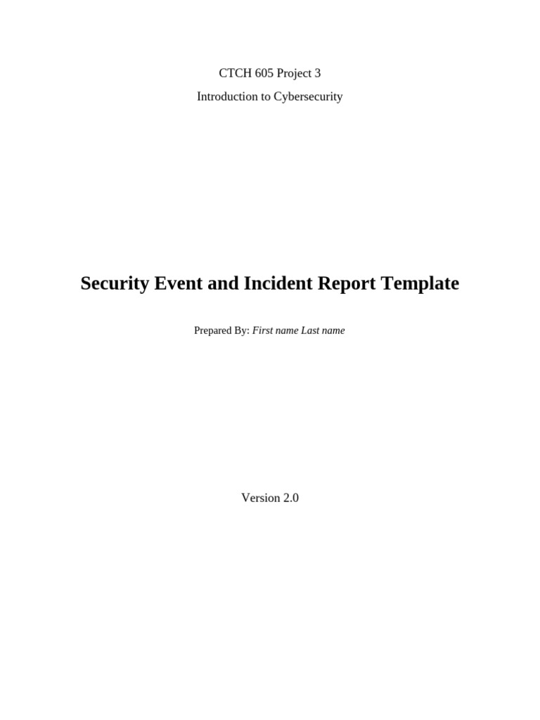 Cybersecurity Incident Report Template | PDF | Malware | Security