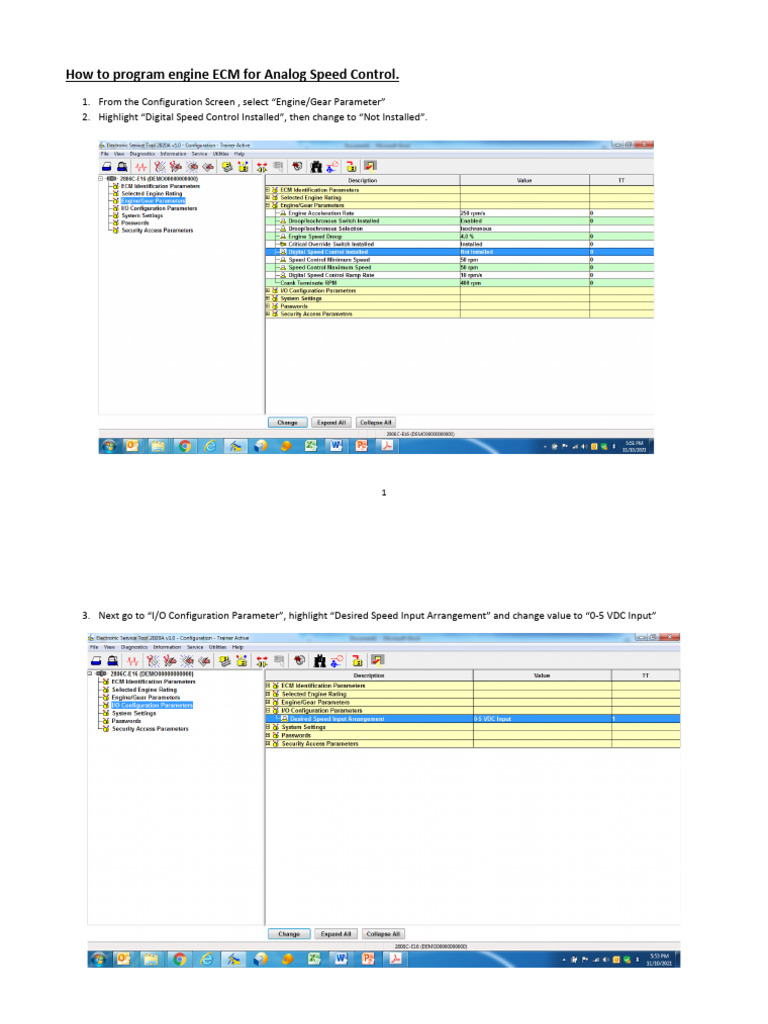 How To Program Engine ECM For Analog Speed Control | PDF