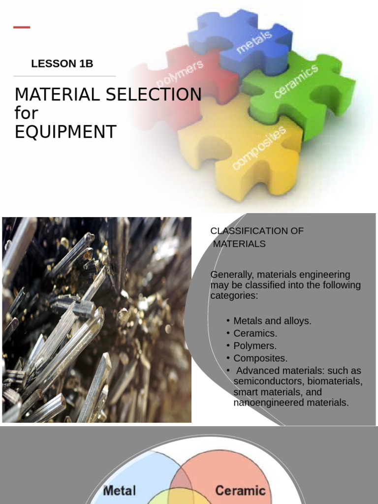Lesson 2 Material Selection | PDF | Metals | Ceramics