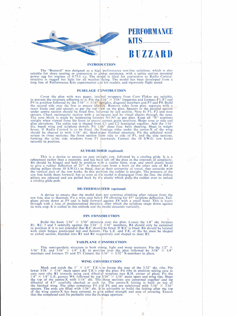 Buzzard_oz15282_instructions | PDF | Aircraft | Aviation
