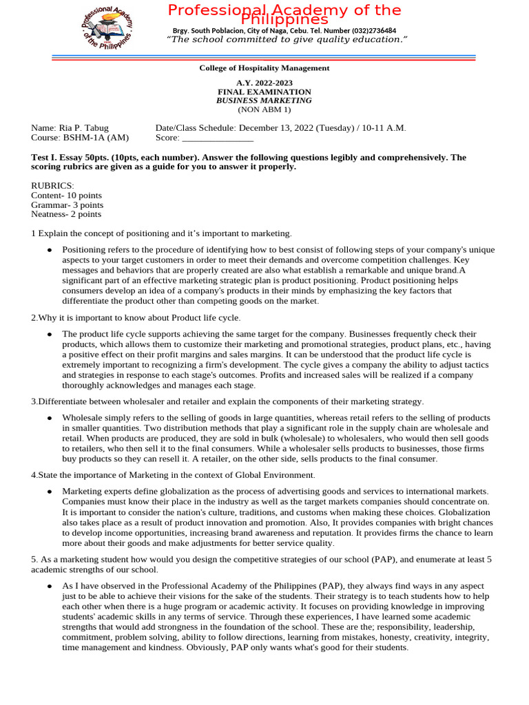 NON-ABM | PDF | Marketing | Retail