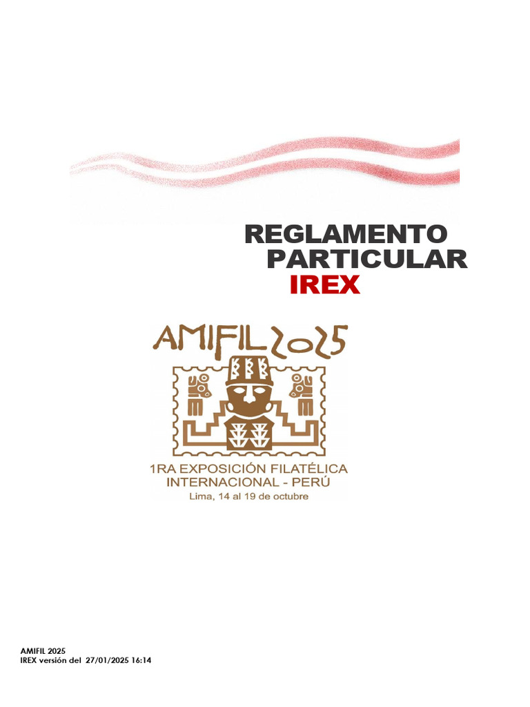 Reglamento AMIFIL 2025 Final | PDF | Filatelia