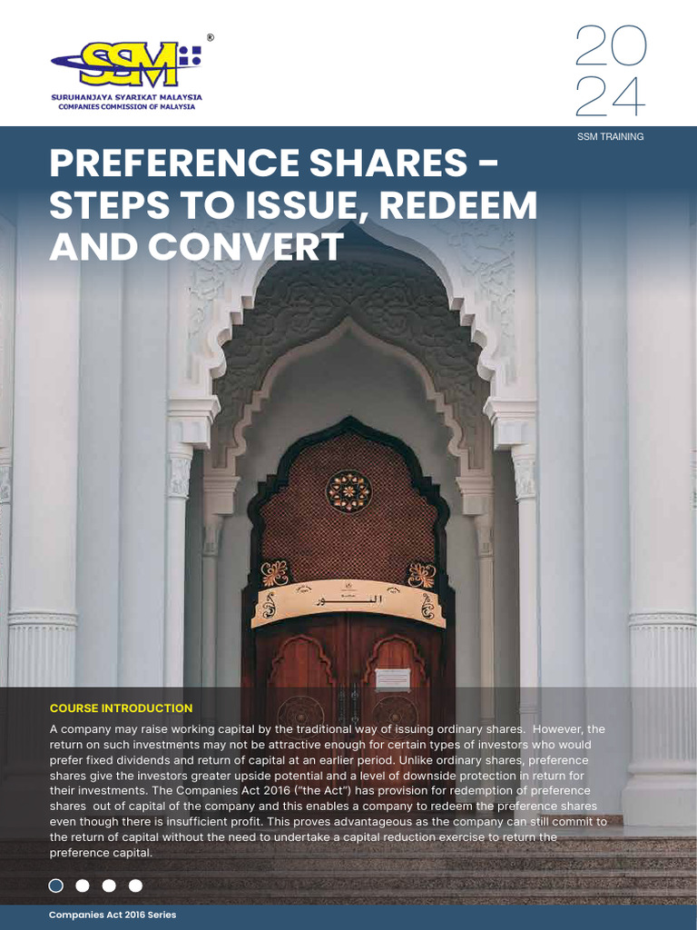 Preference Shares - Steps To Issue, Redeem and Convert | PDF | Preferred Stock | Legal Liability