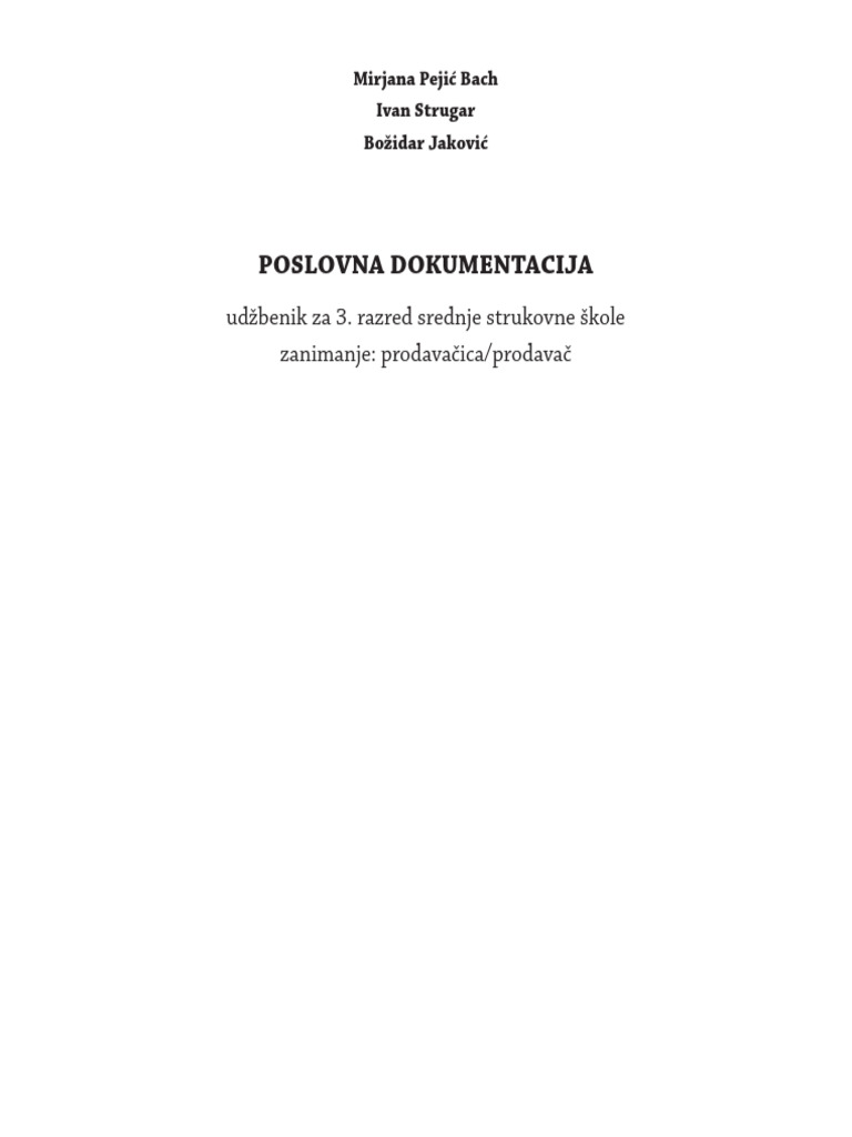 POSLOVNA DOKUMENTACIJA Mozabook KONVERZIJA | PDF